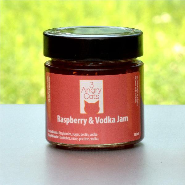 3 Angry Cats Raspberry & Vodka Jam – Leapfrog Outdoor