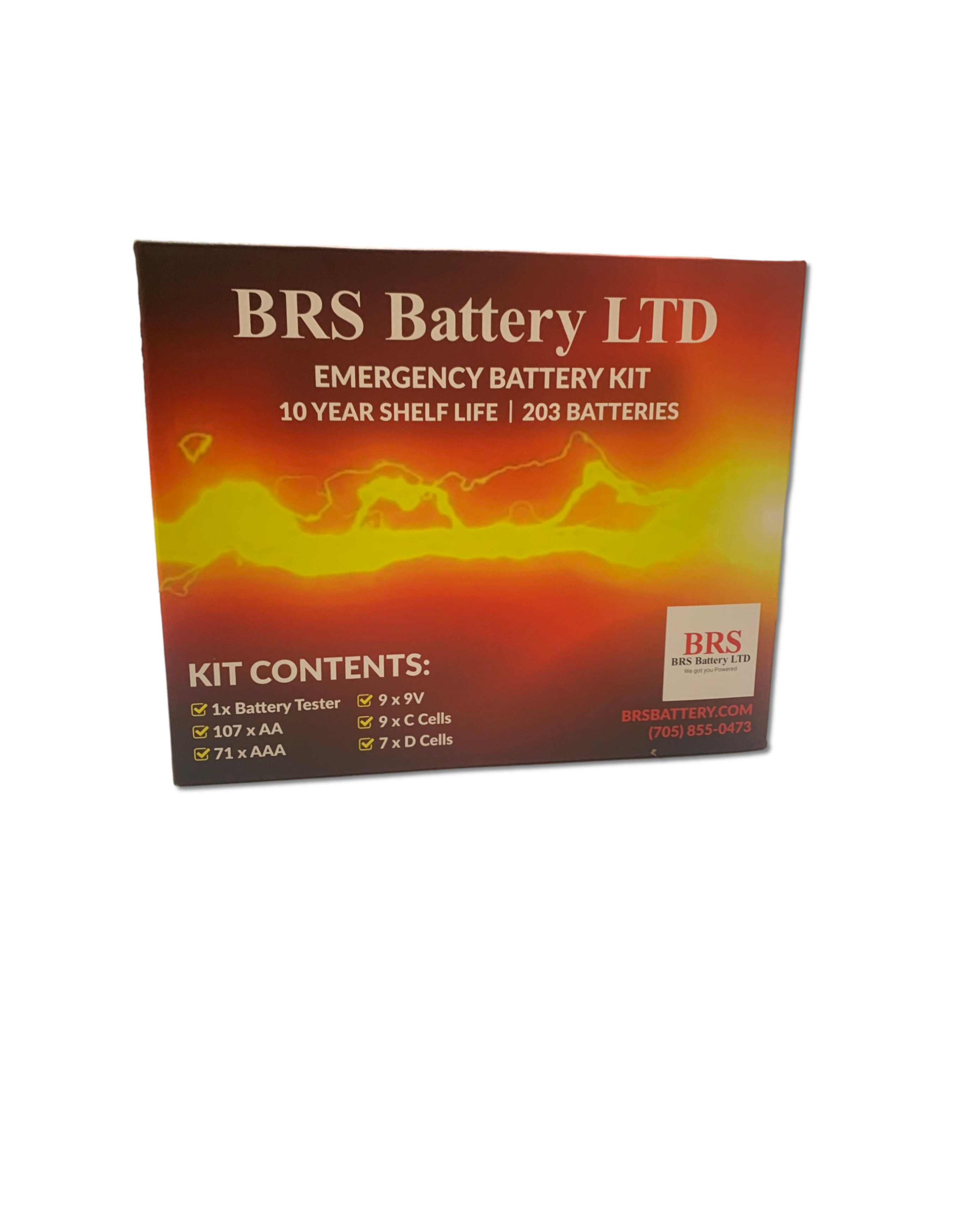 BRS Battery BRS Emergency Battery Kit: 203 Alkaline Batteries + Tester ...
