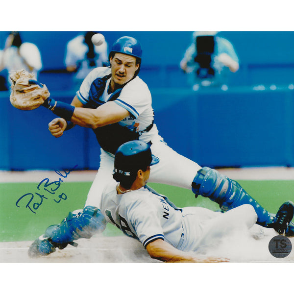 Pat Borders Autographed Toronto Blue Jays Catching 8x10 Photo ...