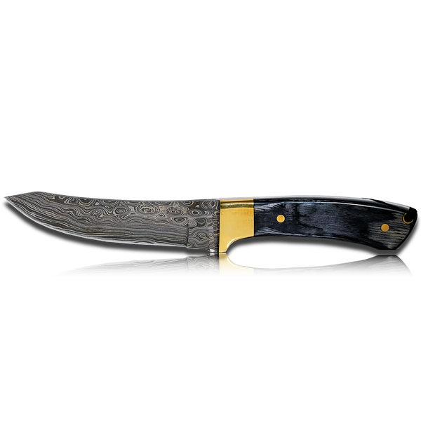 Ginza Steel Hatif Hunter Special - Damascus Steel Skinner Knife 5 inch ...