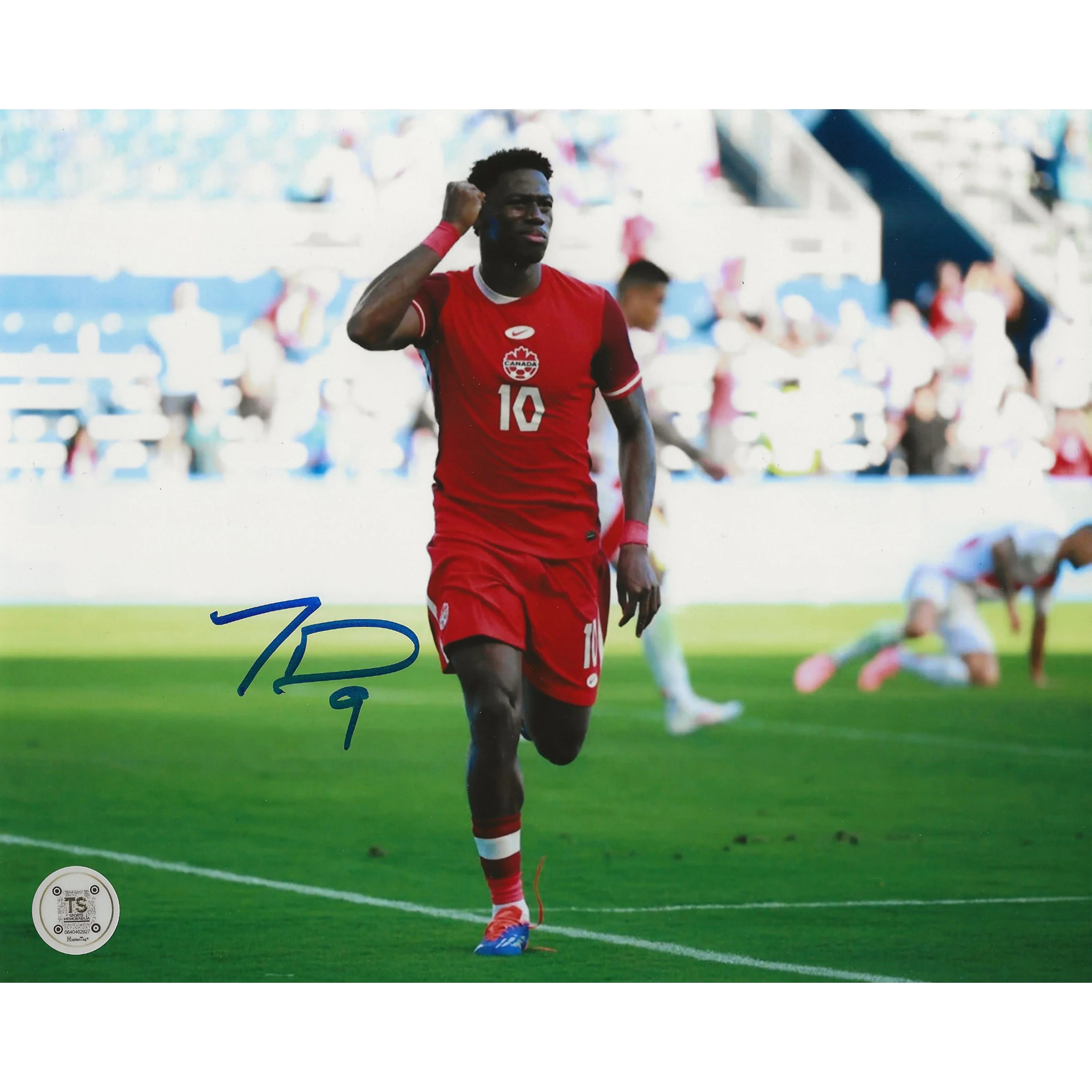 Jonathan David Autographed Canada Men's National Team Goal Celebration ...