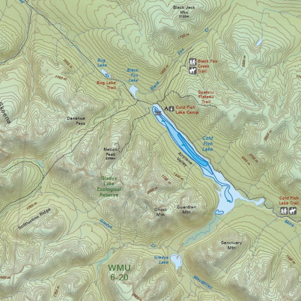 Backroad Maps Cold Fish Lake (Spatsizi Plateau Provincial Park, BC ...