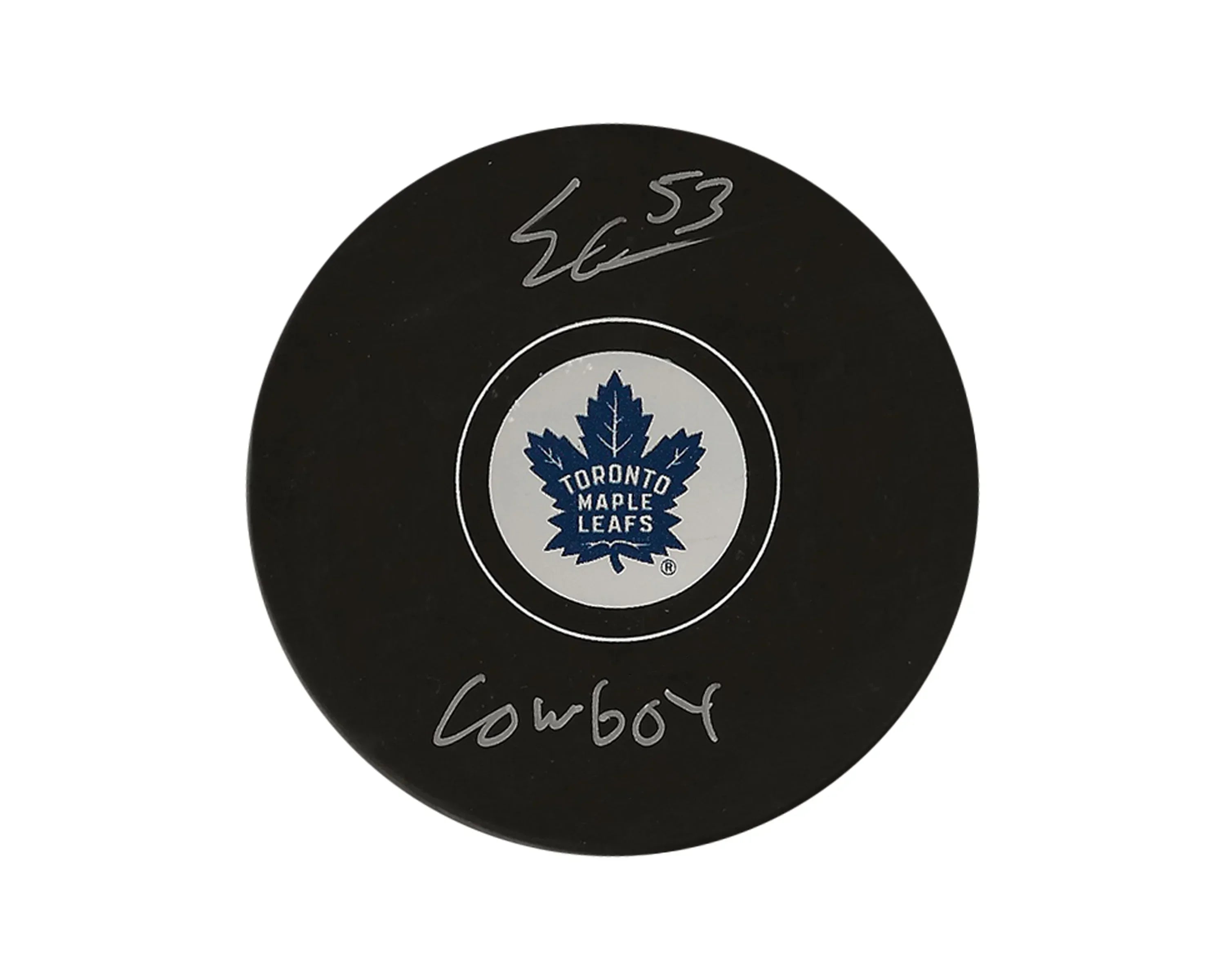 Easton Cowan Autographed Toronto Maple Leafs Autograph Model Puck ...