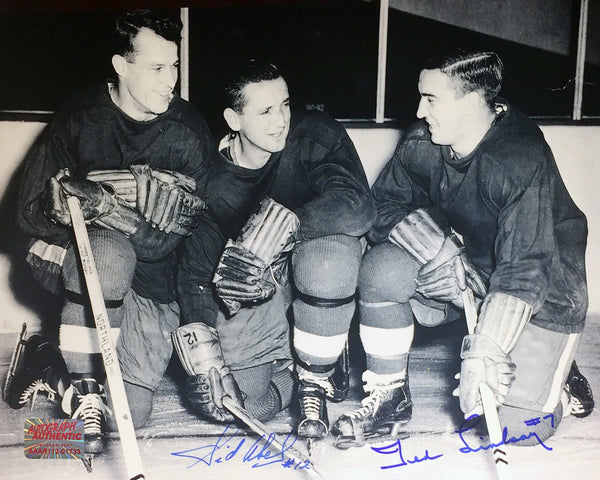 SIGNED SID ABEL & TED LINDSAY 8X10 PHOTO, DETROIT RED WINGS – Leapfrog ...