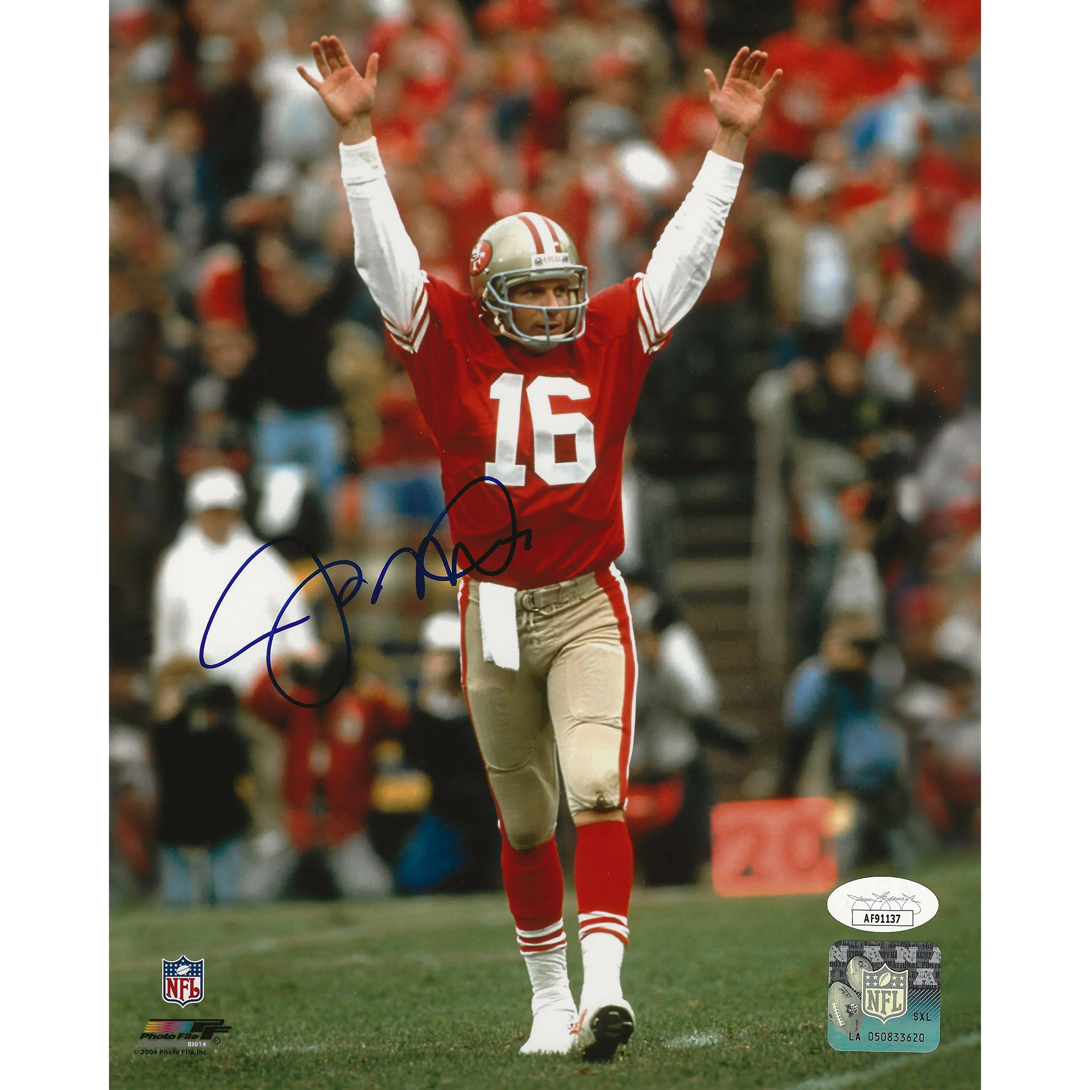 Joe Montana Autographed San Francisco 49ers Hands Up 8x10 Photo ...