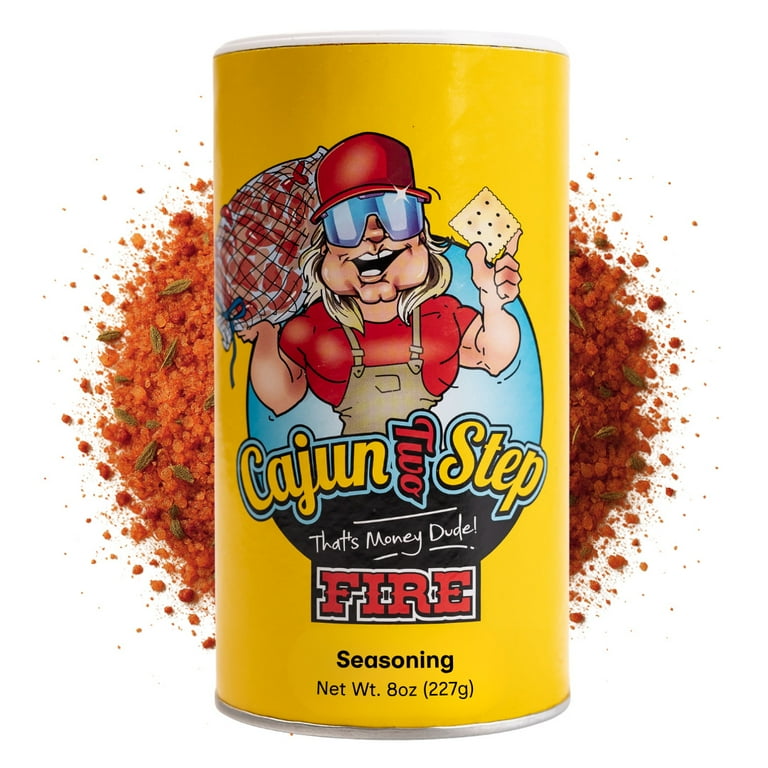 Cajun Two Step Seasoning FIRE | Thats Money Dude, 8oz | Leapfrog Outdoor